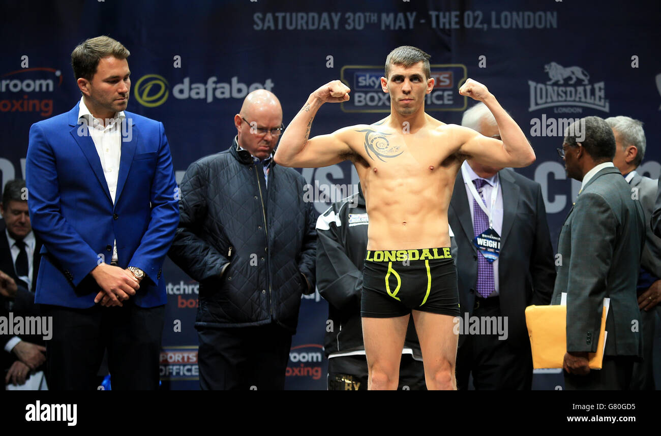 Craig Evans during his weigh-in at the O2 Arena, London Stock Photo - Alamy