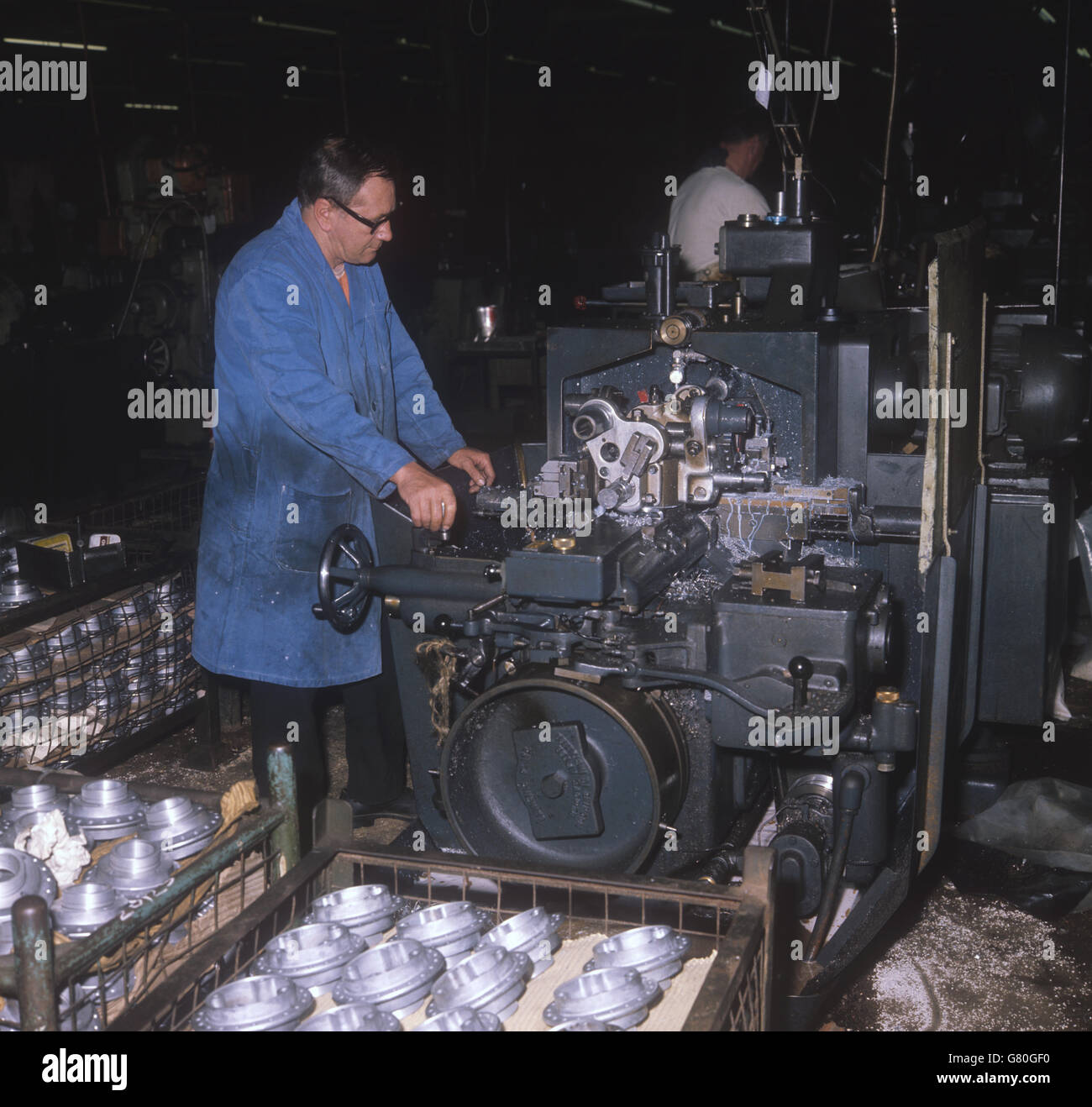 Phil Walker working on the intermediate gear whole in the crankcase at ...