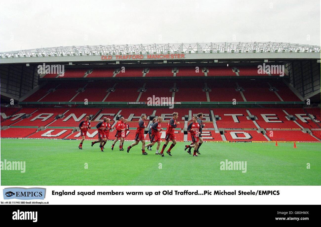 England Soccer Training at Old Trafford,Manchester Stock Photo - Alamy