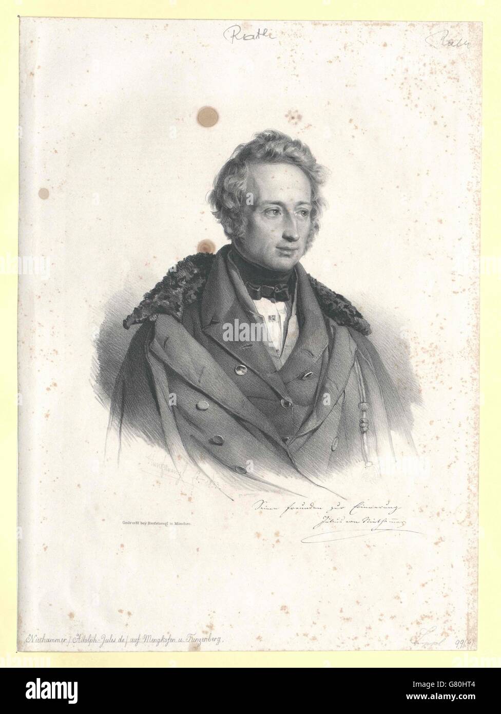 Niethammer, Adolf Julius Freiherr von Stock Photo - Alamy
