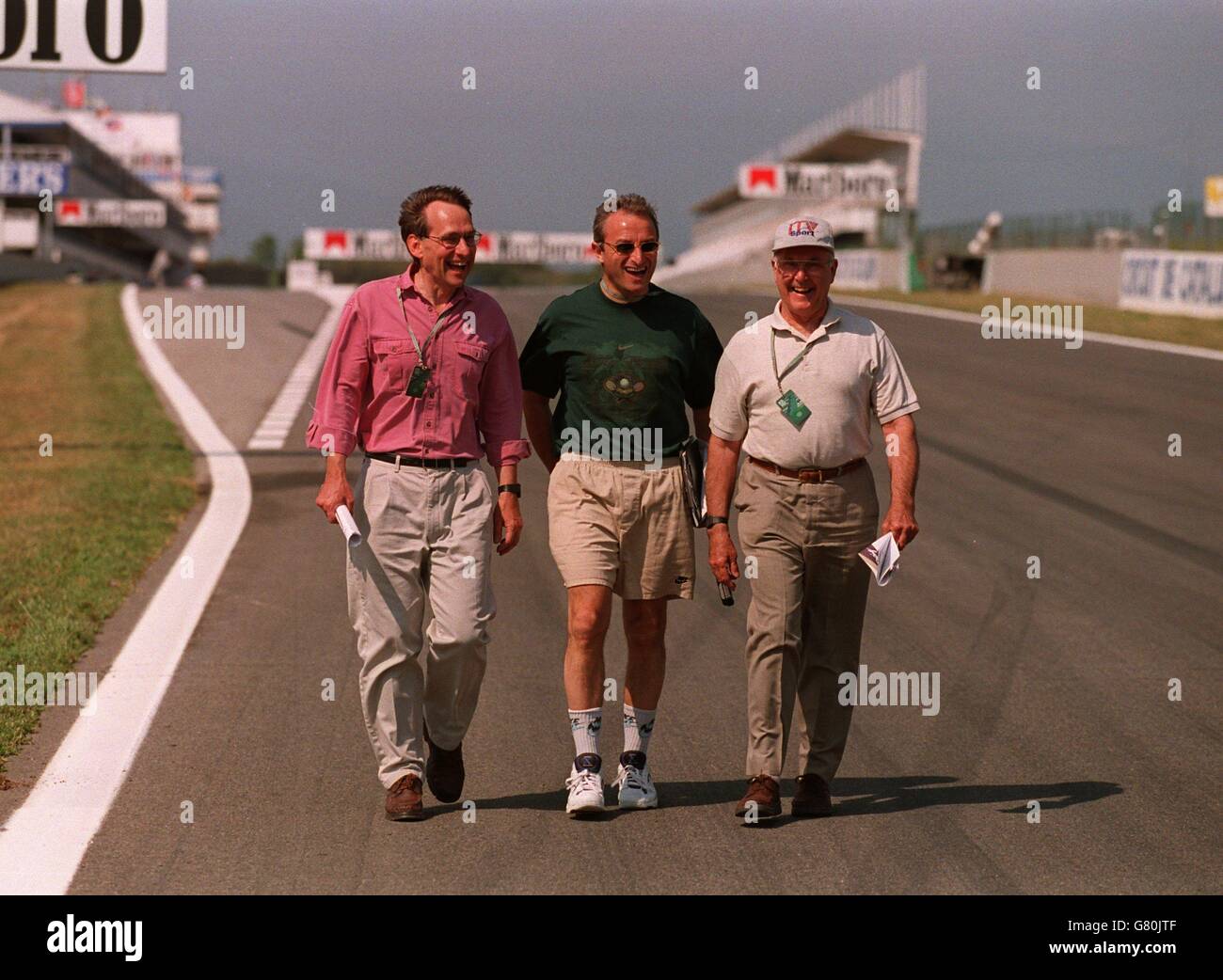 ITV television presenters (l-r) Simon Taylor, Jim Rosenthal and Murray ...