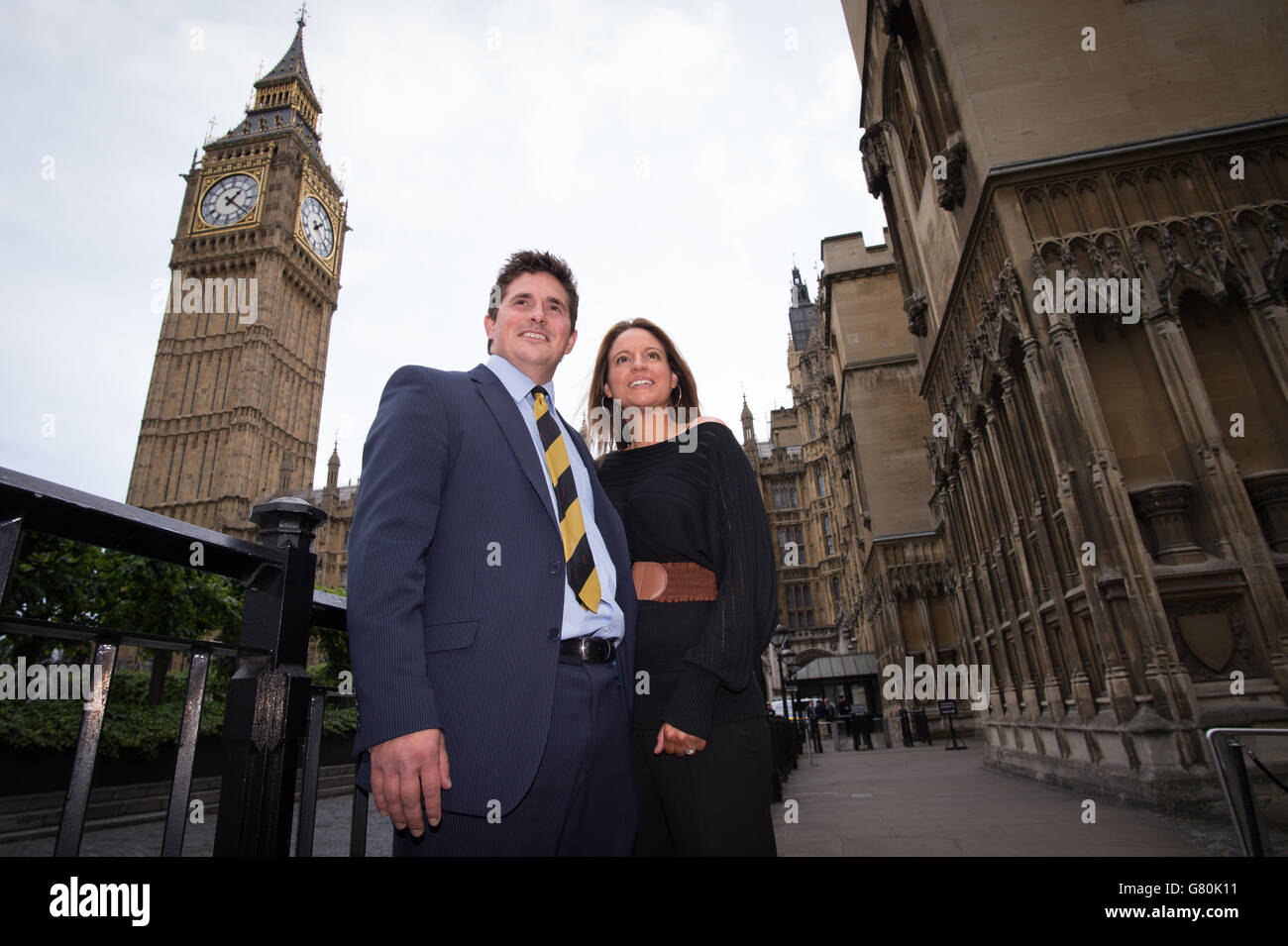 Plymouth MP Johnny Mercer and his wife Felicity, outside his office at ...