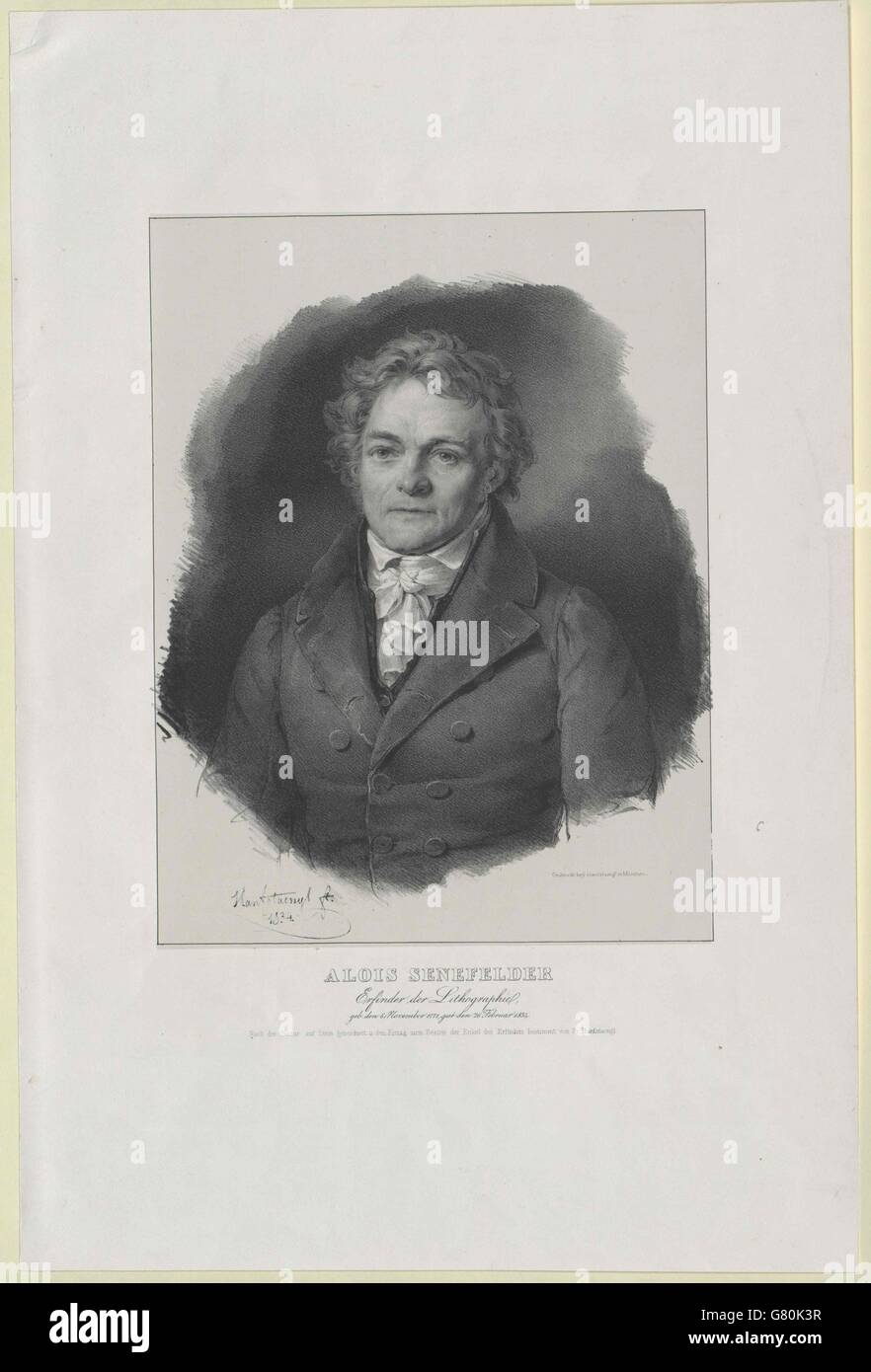 Senefelder alois hi-res stock photography and images - Alamy