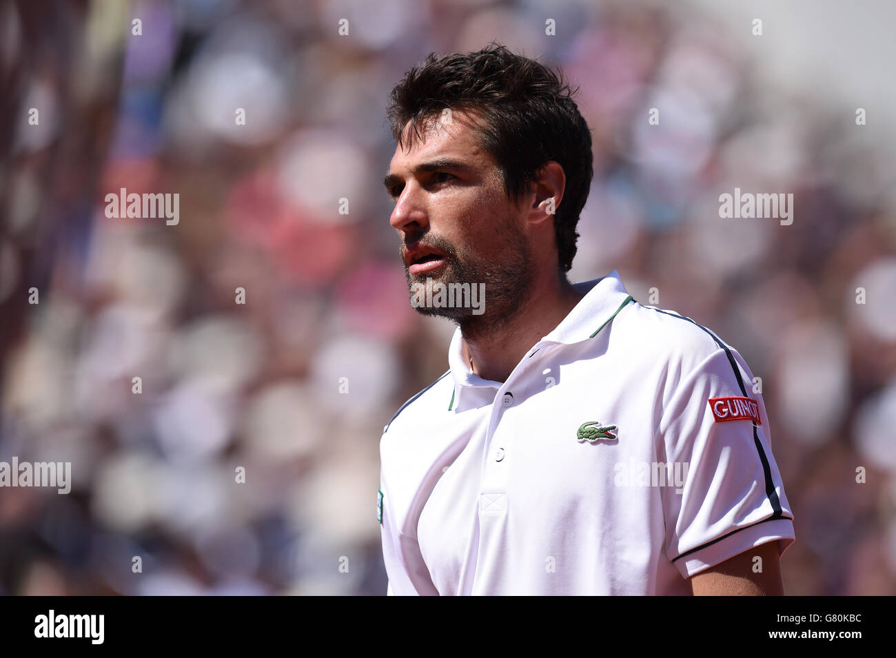 Jeremy Chardy during his Fourth round men's singles match against Andy ...
