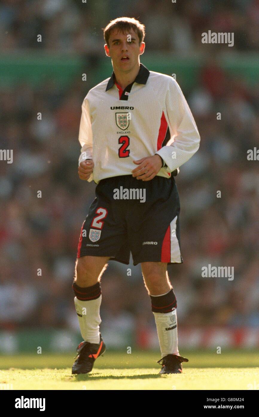 International Soccer - England v South Africa. Phil Neville, England ...