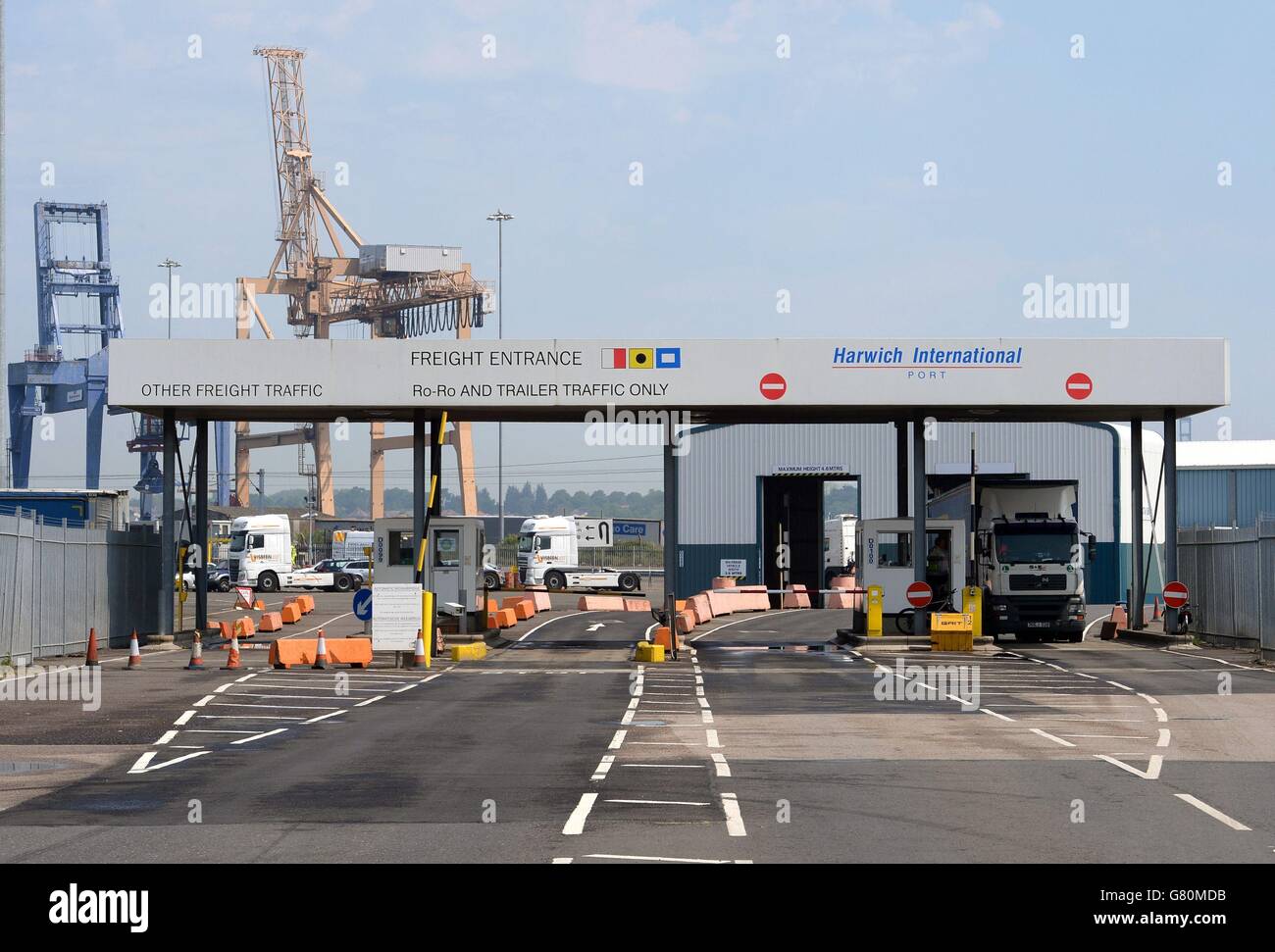 A general view of Harwich International port in Essex, as 68 people ...