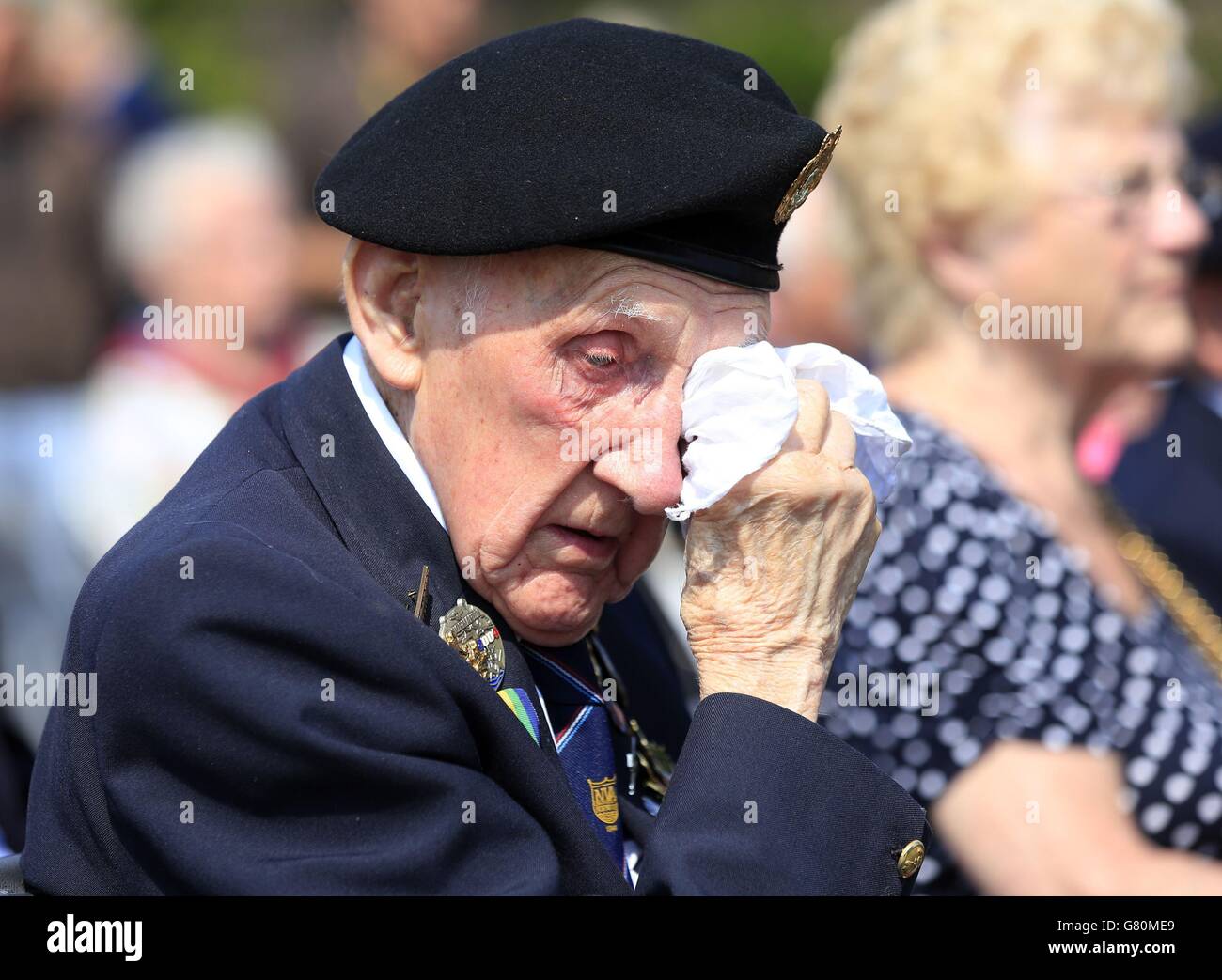Normandy veteran Jim Clegg attends a service of remembrance by the ...