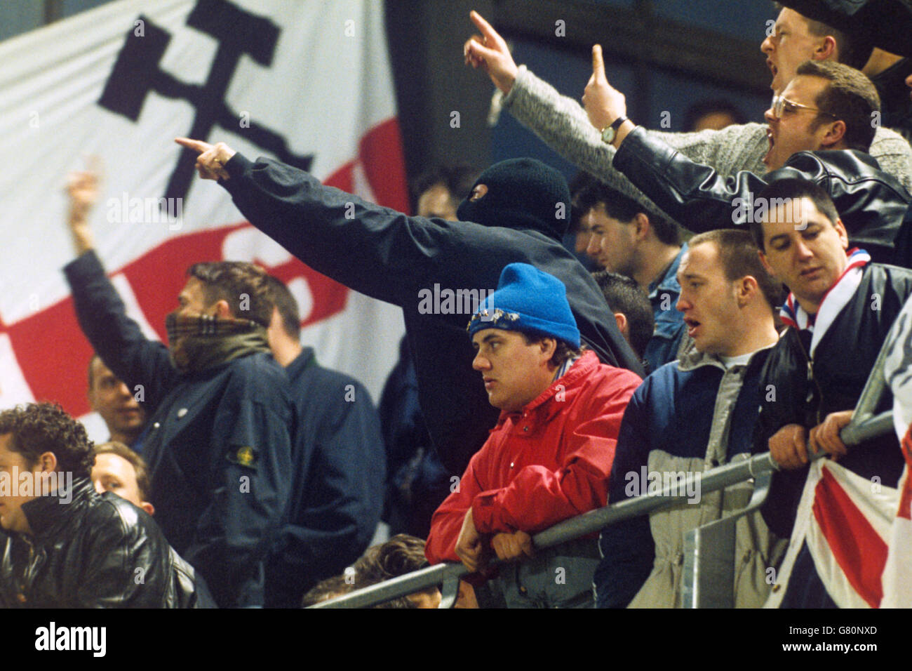 English fans in the crowd during a match between the Republic of ...