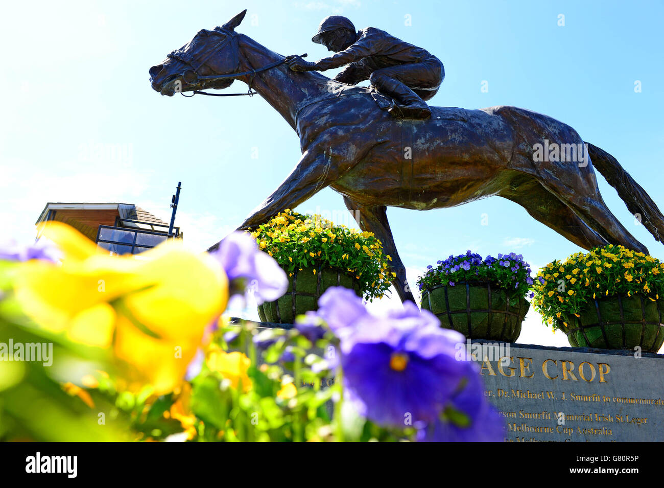 The Vintage Crop statue during the Tattersalls Irish Guineas Festival ...