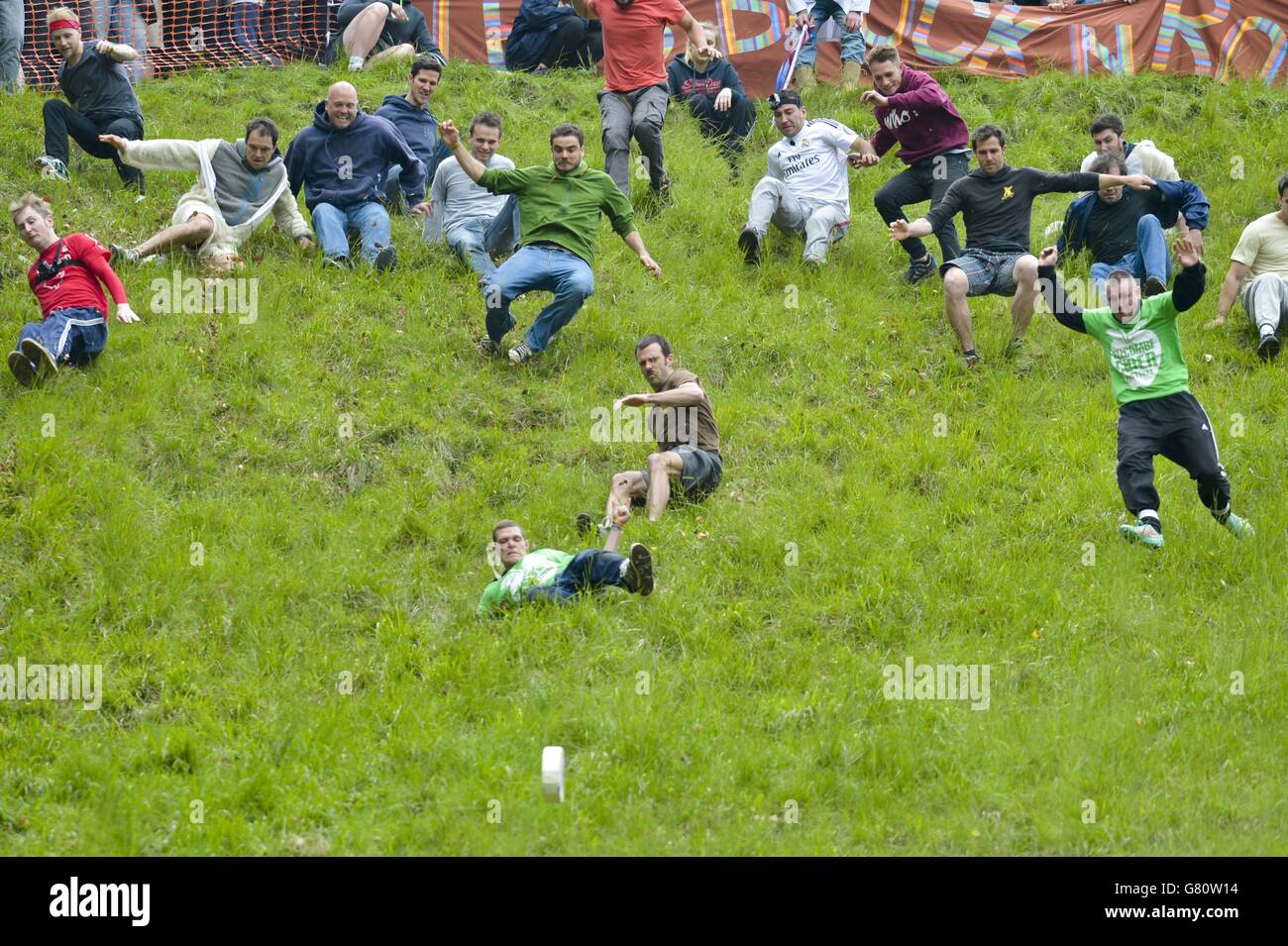 Cheese Rolling race Stock Photo - Alamy