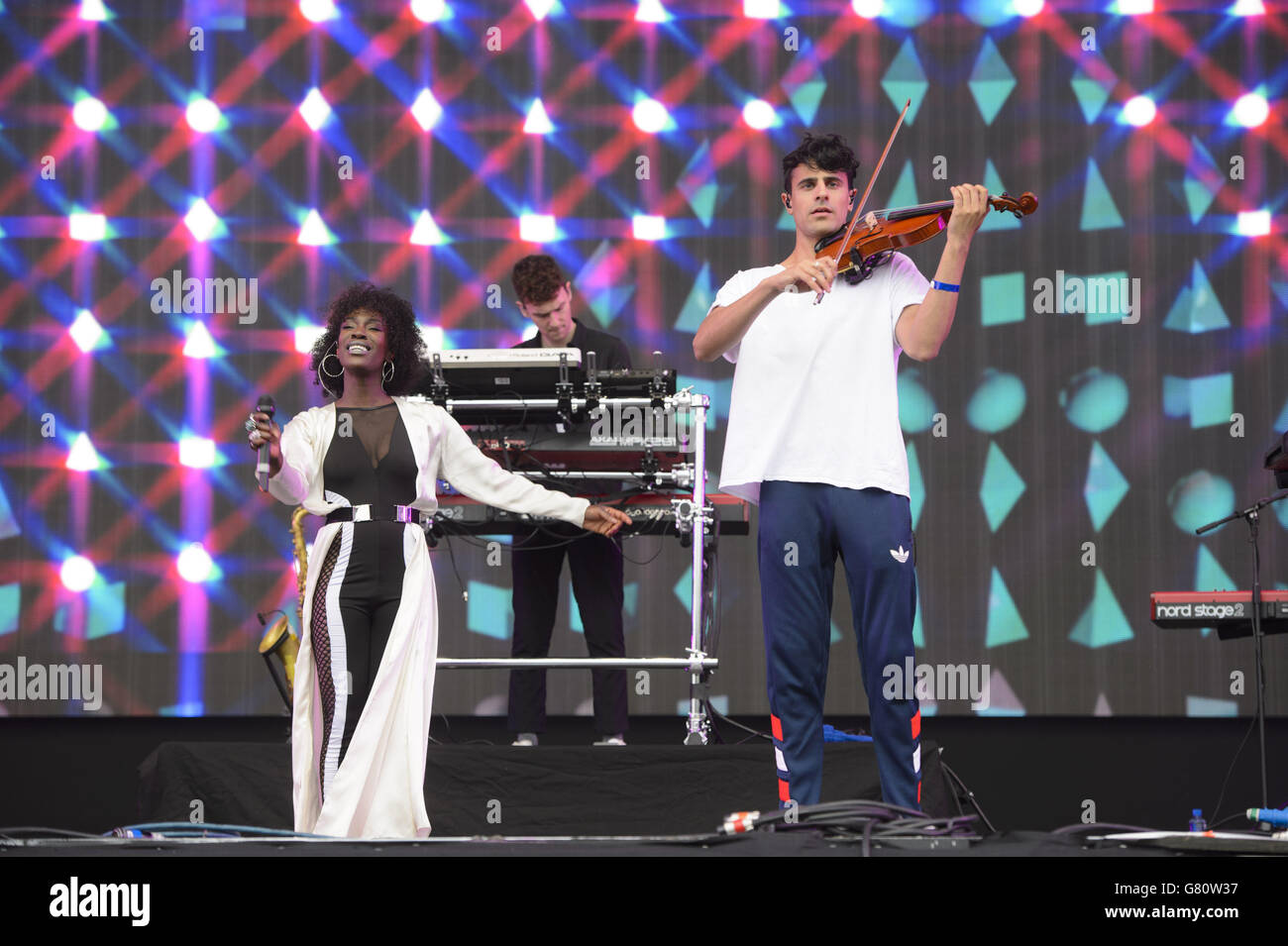 Radio 1 Big Weekend - Norwich - Sunday. Clean Bandit performing during ...