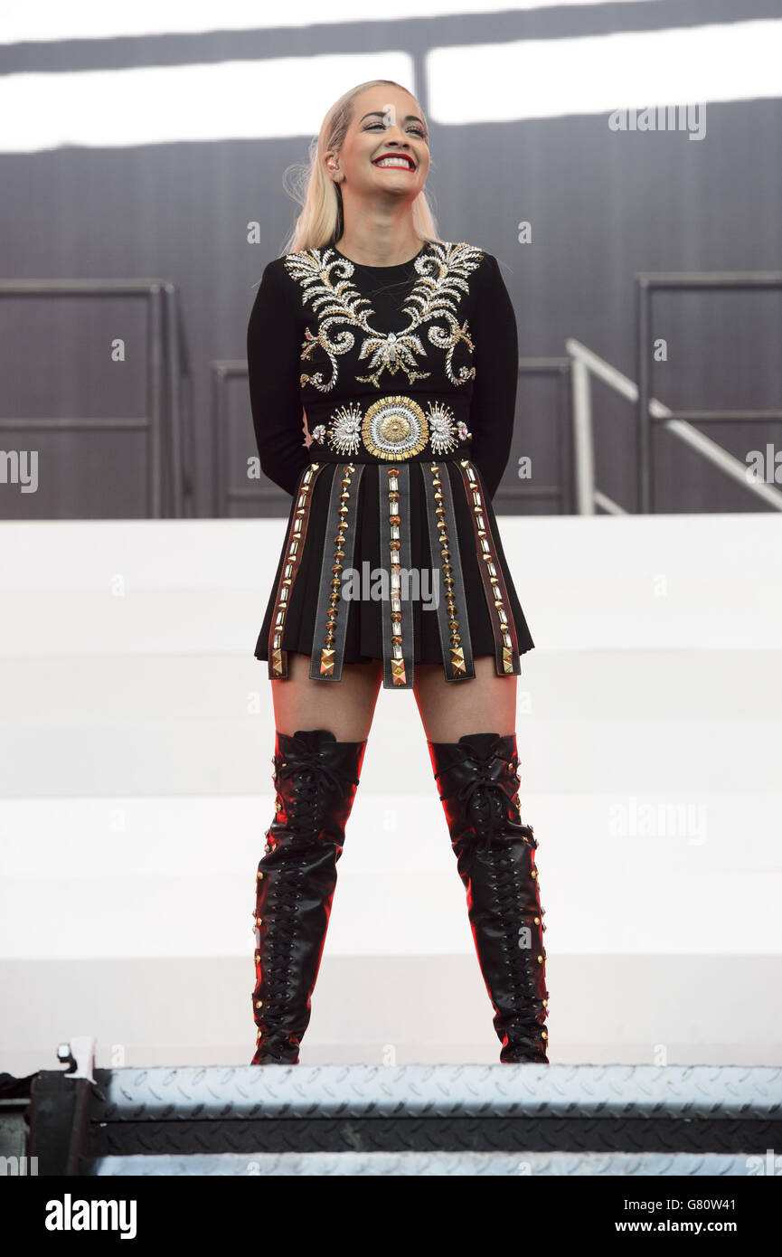 Radio 1 Big Weekend - Norwich - Sunday. Rita Ora performing during the ...