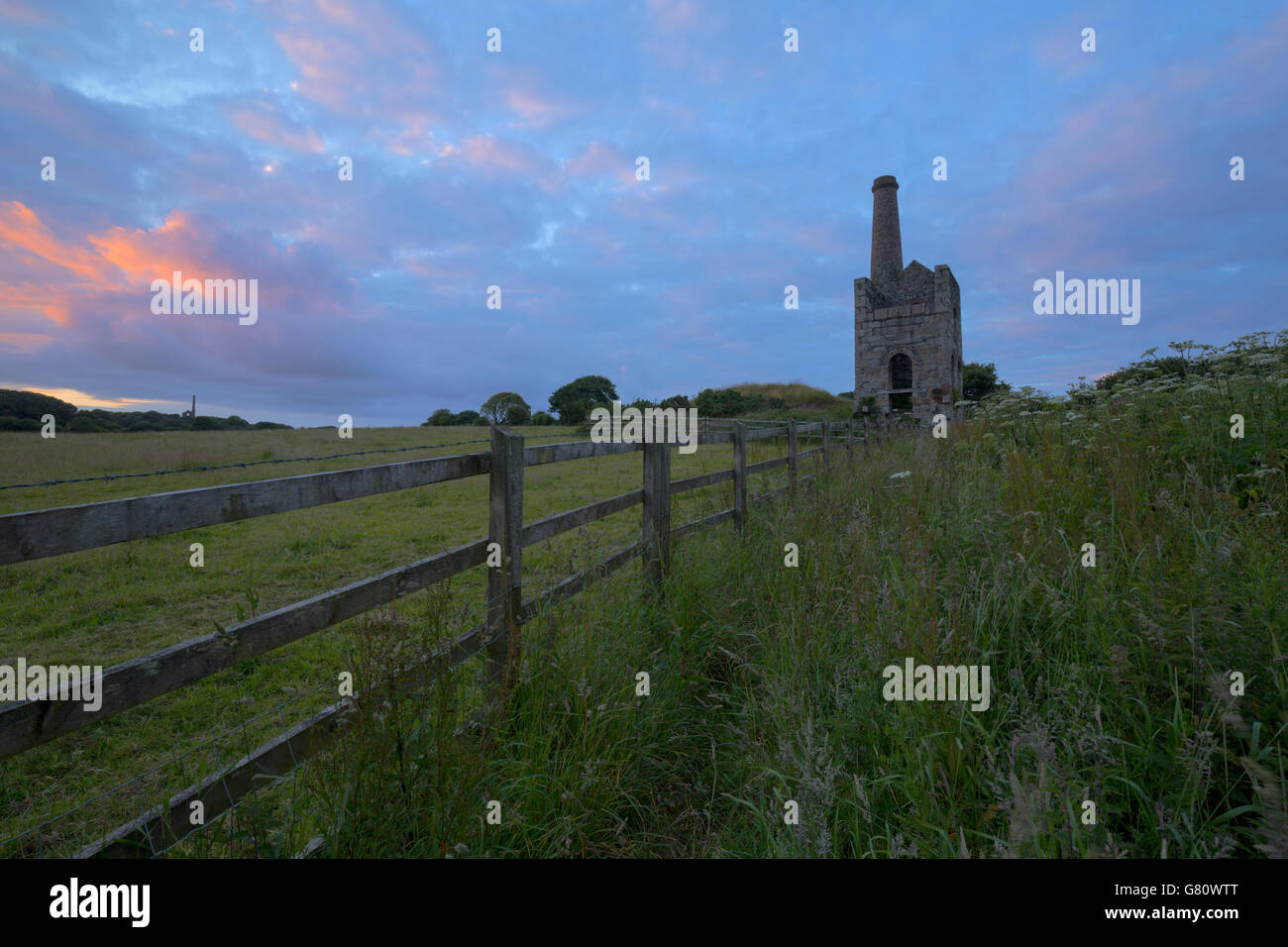Unity Wood Mine near Chacewater Cornwall Stock Photo - Alamy