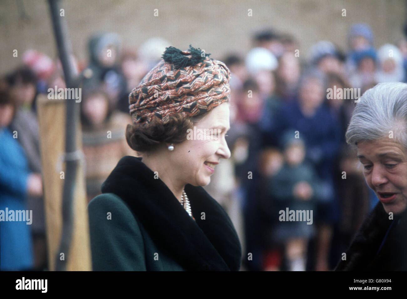 Queen Elizabeth II during her visit to RAF Marham, Norfolk Stock Photo ...