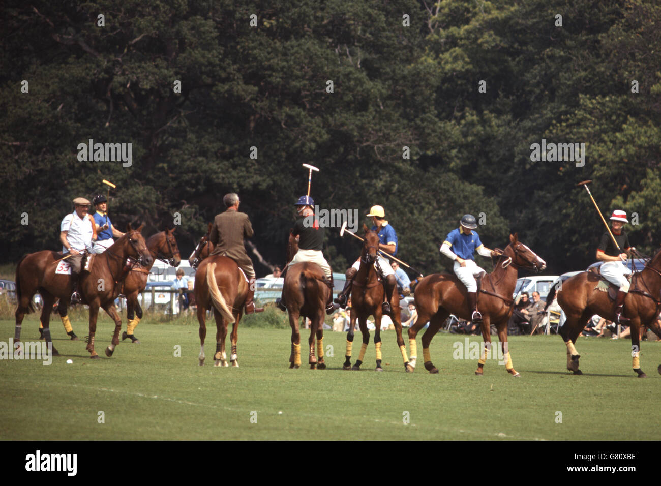 The Duke of Edinburgh (number 4 on his back) playing polo at Cowdray ...