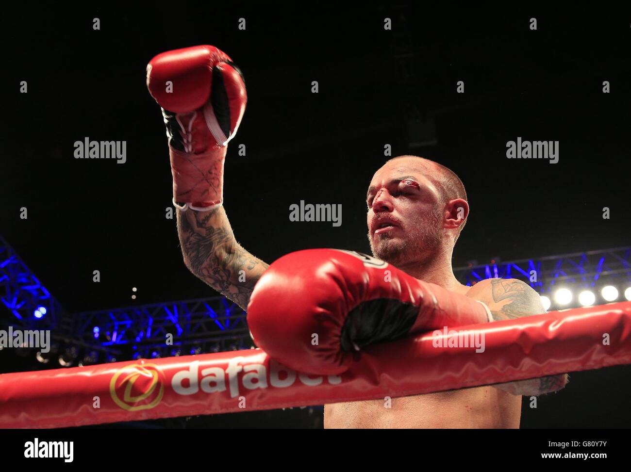 Boxing - The O2 Arena. Kevin Mitchell after the referee stopped his ...