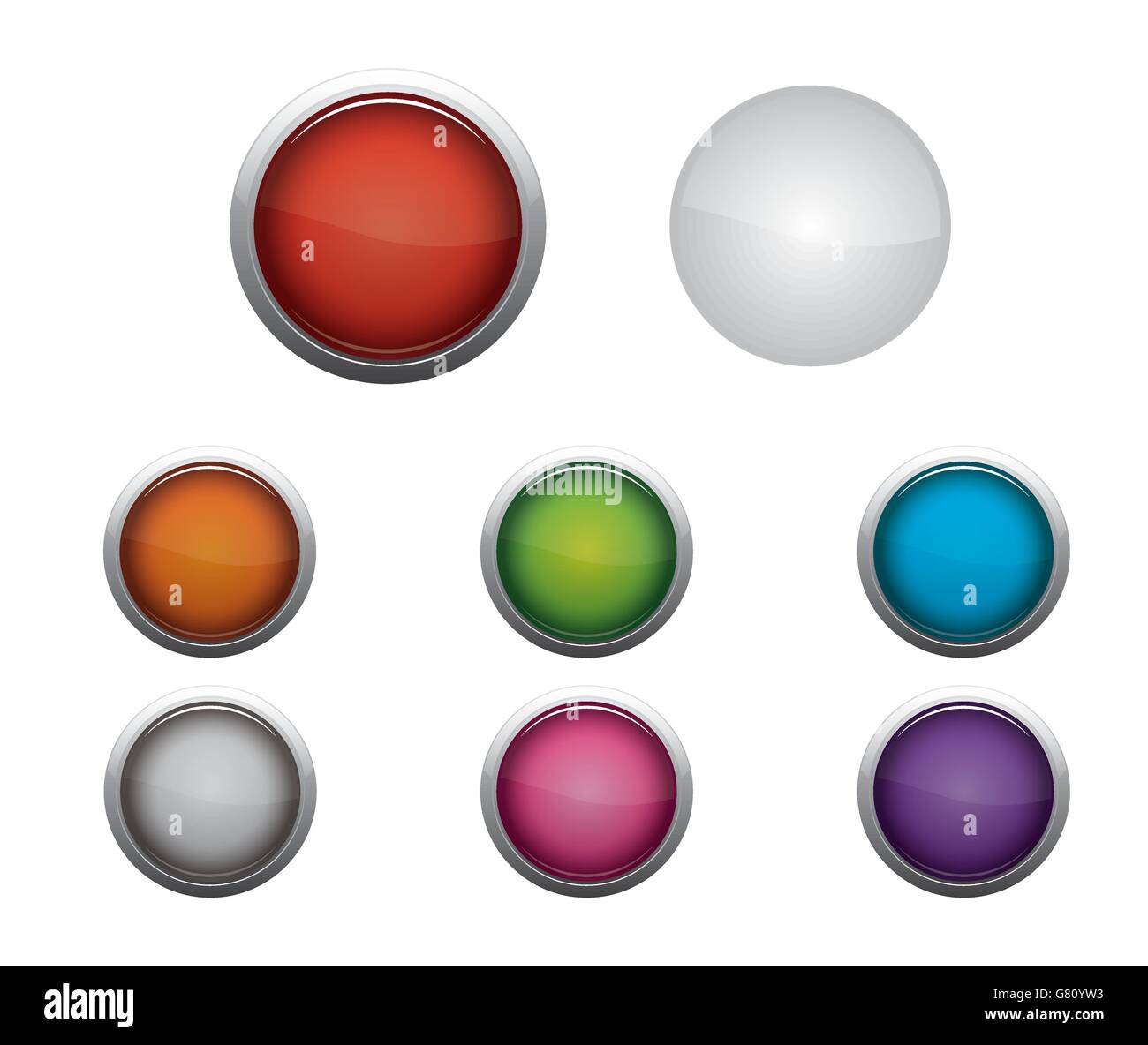 Abstract Vector Glossy Web Buttons of Internet Stock Vector Image & Art ...