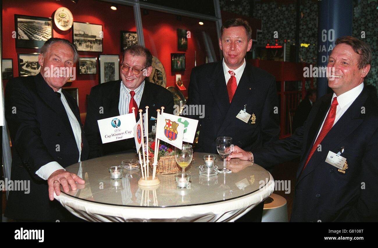 Vip guests in the uefa lounge hospitality area during half time hi-res ...