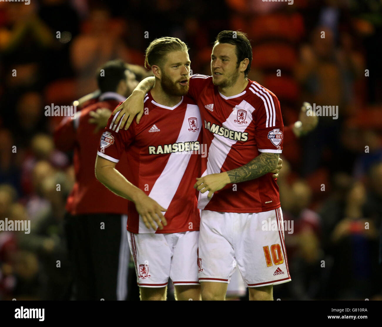 Middlesbrough's Adam Clayton and Middlesbrough's Lee Tomlin Stock Photo ...