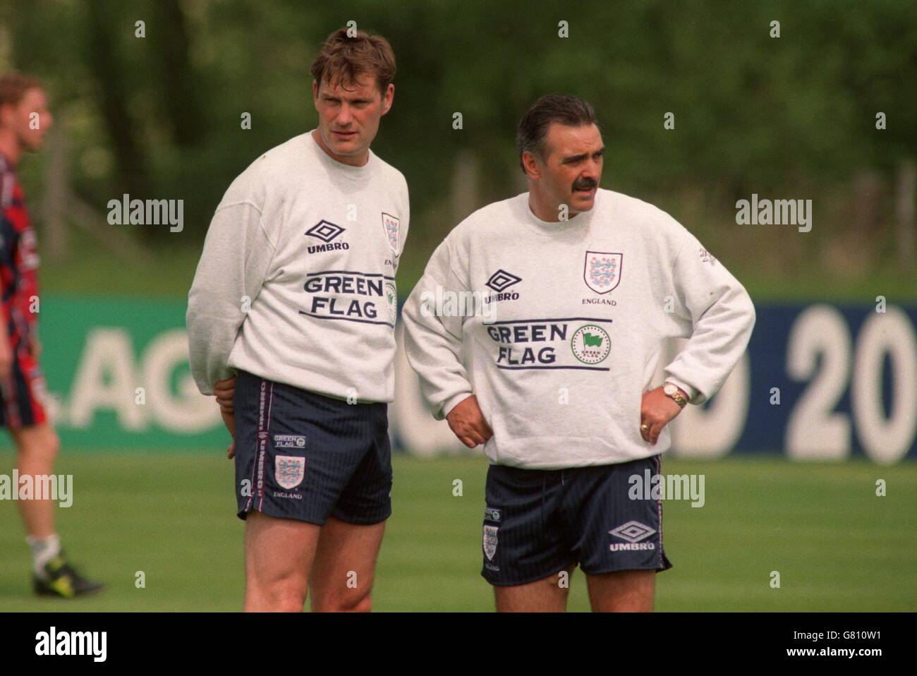 Glenn Hoddle and John Gorman at the England Training camp Stock Photo ...