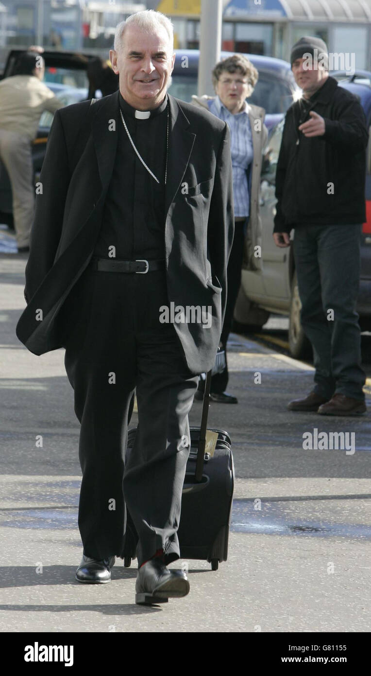 Scotland's Catholic leader Cardinal Keith O'Brien at Edinburgh airport ...
