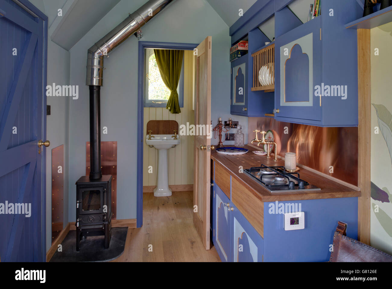 A summerhouse in the style of a Victorian tin tabernacle chapel in ...