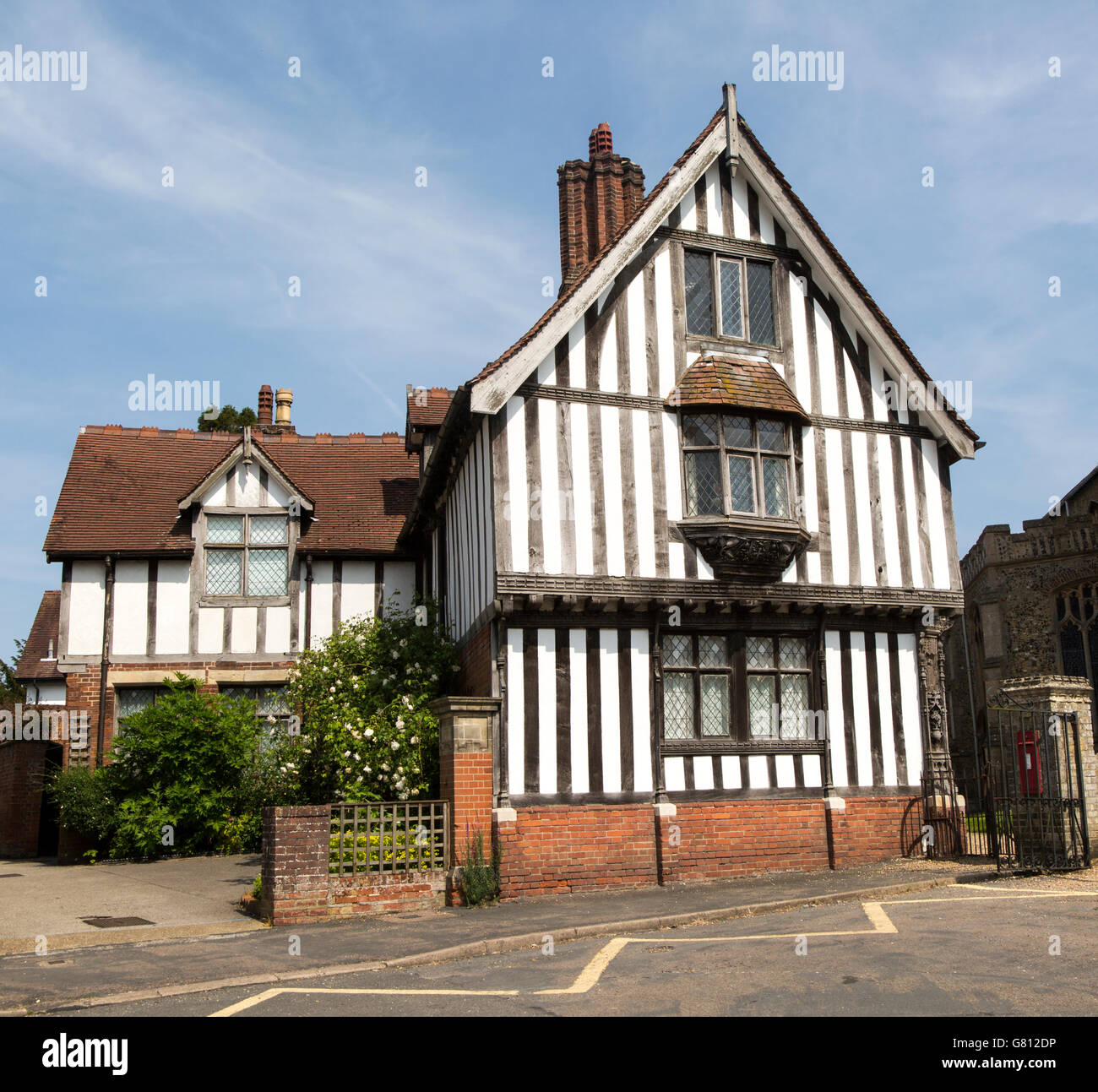 Fifteenth century Guildhall building, Eye, Suffolk, England, UK Stock ...