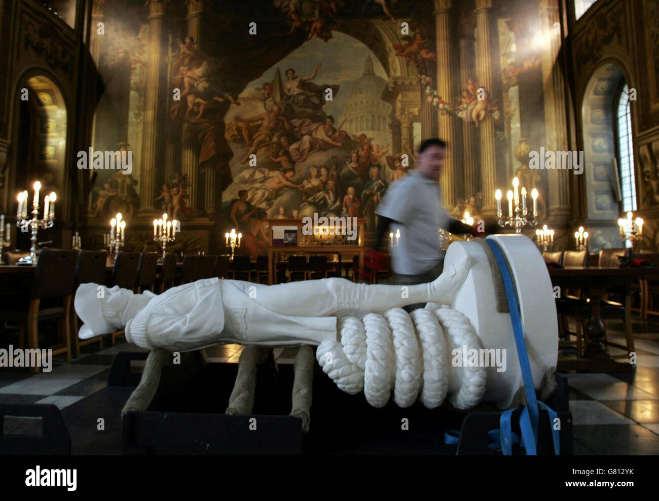 A newly commissioned life size statue of Nelson. It is to be displayed ...