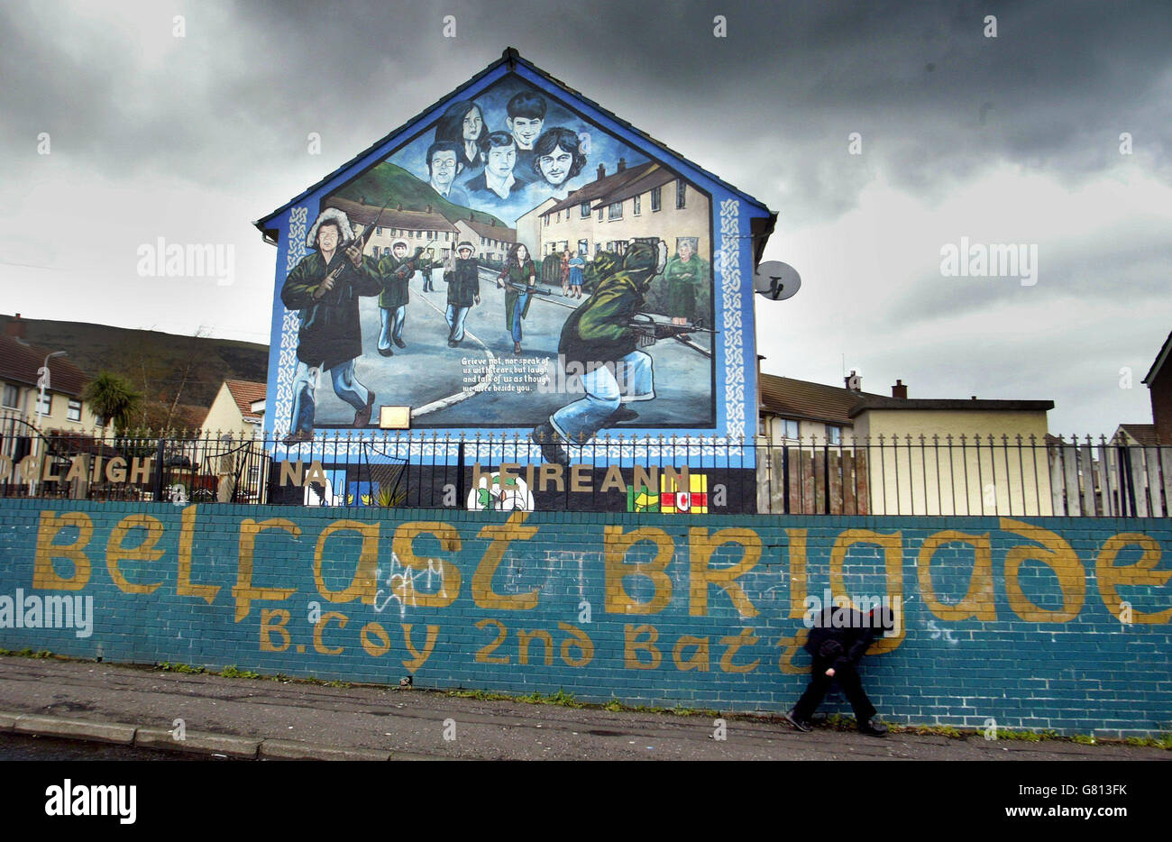 An IRA Mural in West Belfast. Sinn Fein President Gerry Adams, told the ...