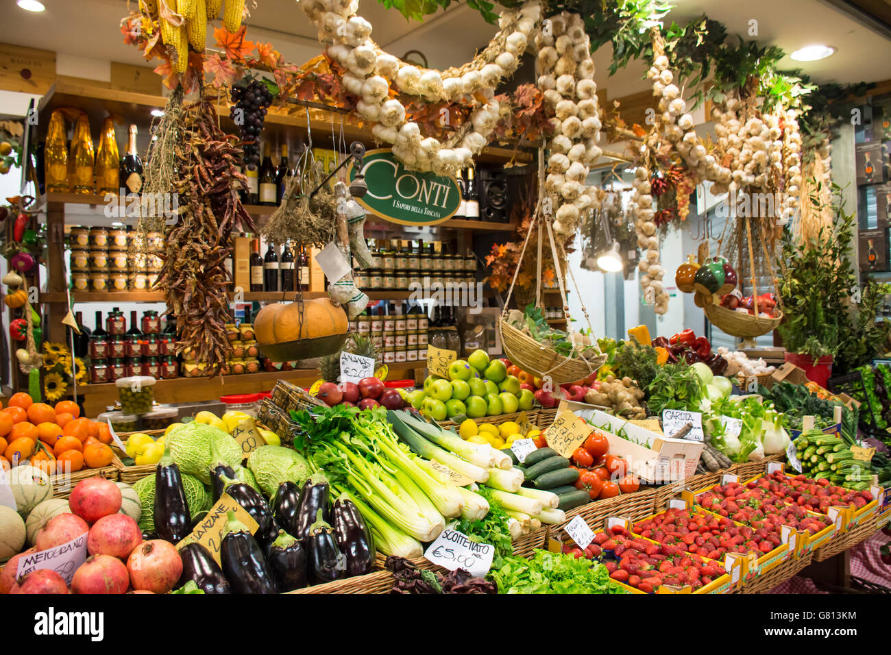 Mercato Centrale (Central market), Florence, Italy Stock Photo, Royalty ...