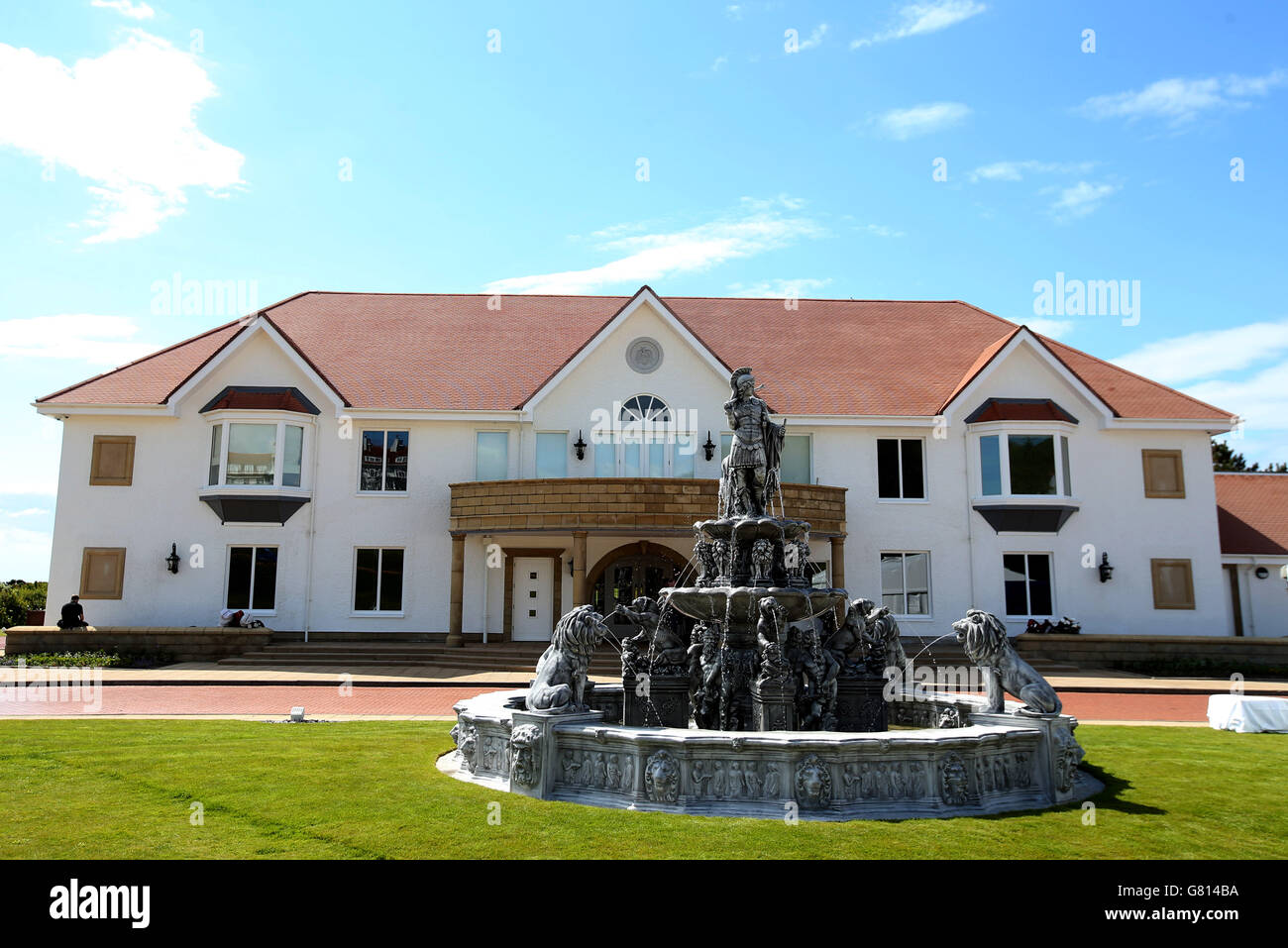 A fountain outside the Trump Turnberry clubhouse at Donald Trump's golf ...