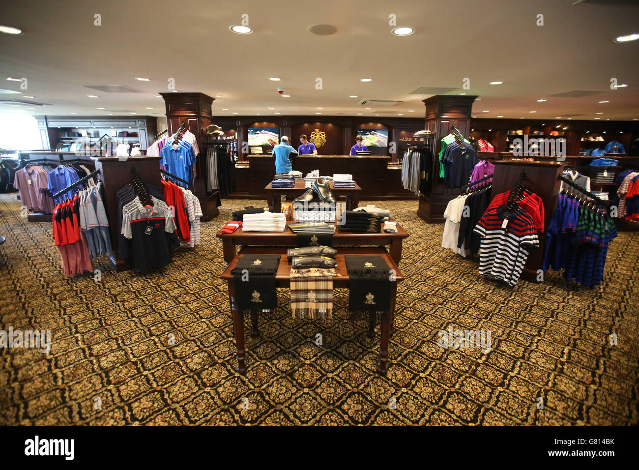 Merchandise on sale in the shop at the Trump Turnberry clubhouse at ...
