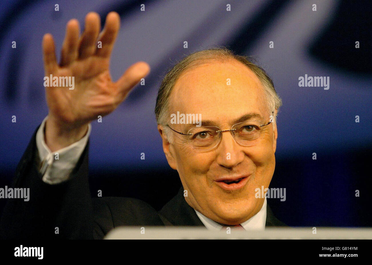 Conservative leader michael howard addresses a rally hi-res stock ...