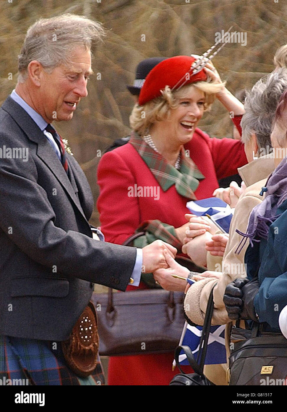 Royal smiling windy camilla parker bowles hi-res stock photography and ...