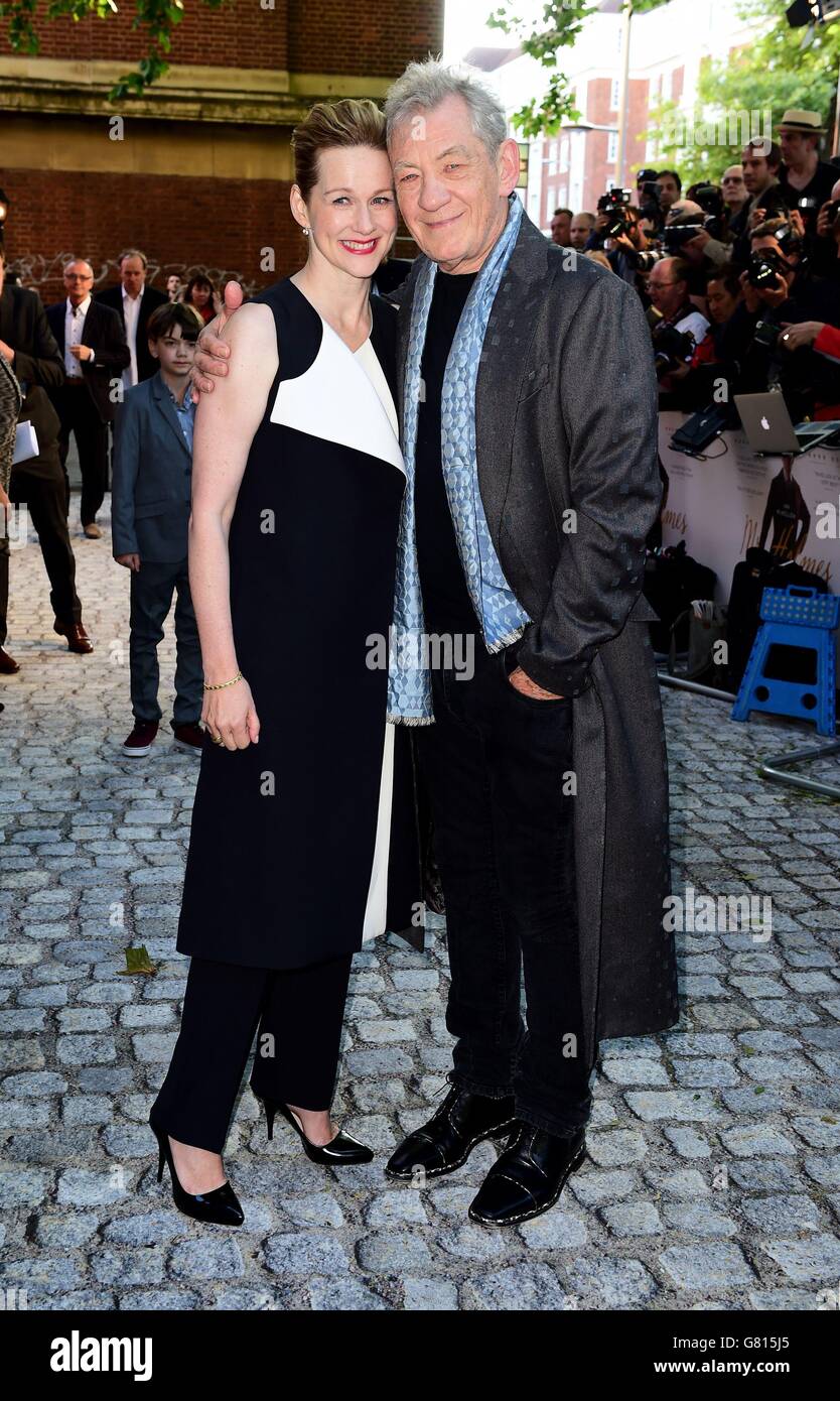 Laura Linney (left) and Sir Ian McKellen attending the UK premiere of ...