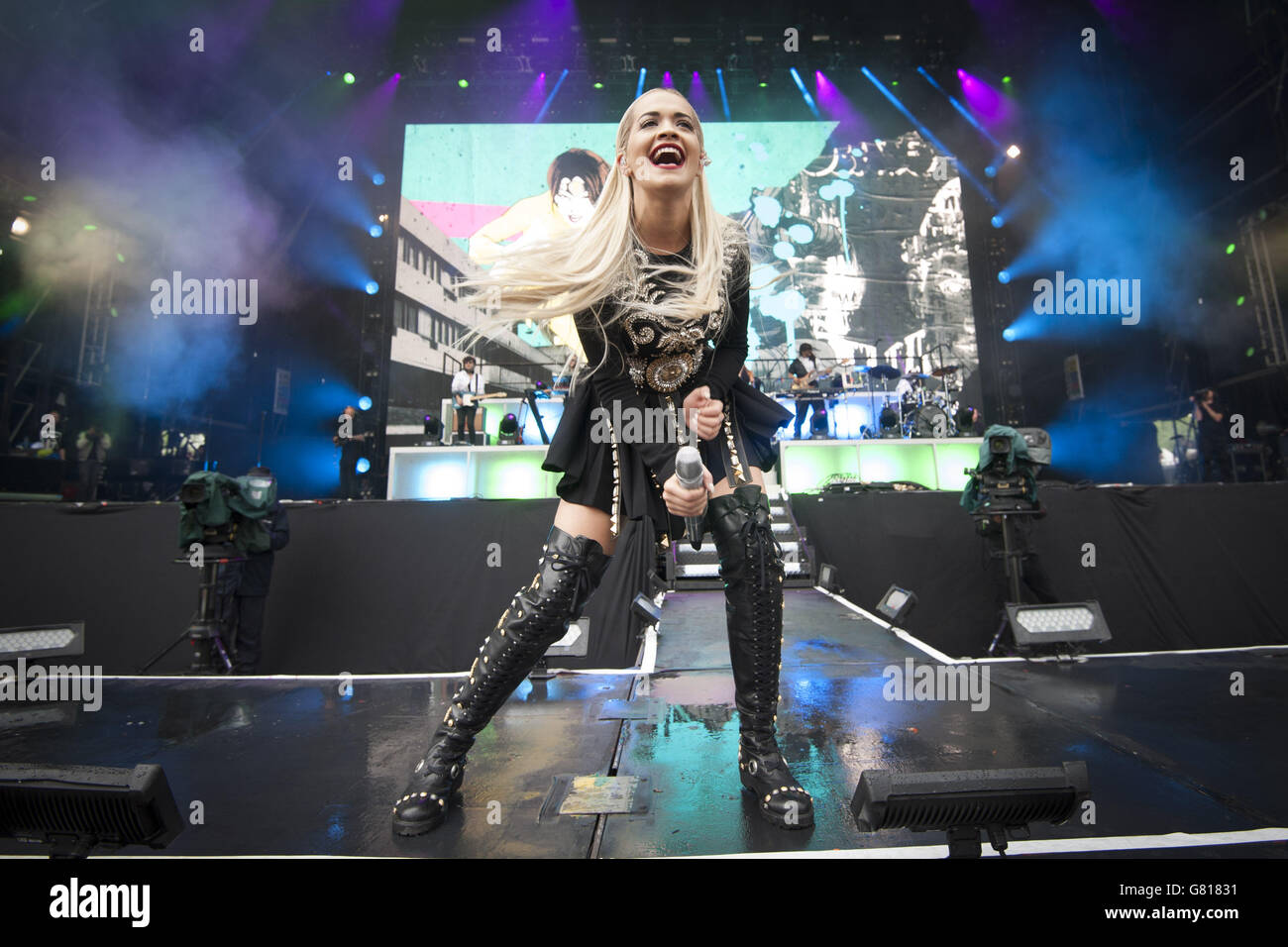 Rita ora performing at the radio 1 big weekend hi-res stock photography ...