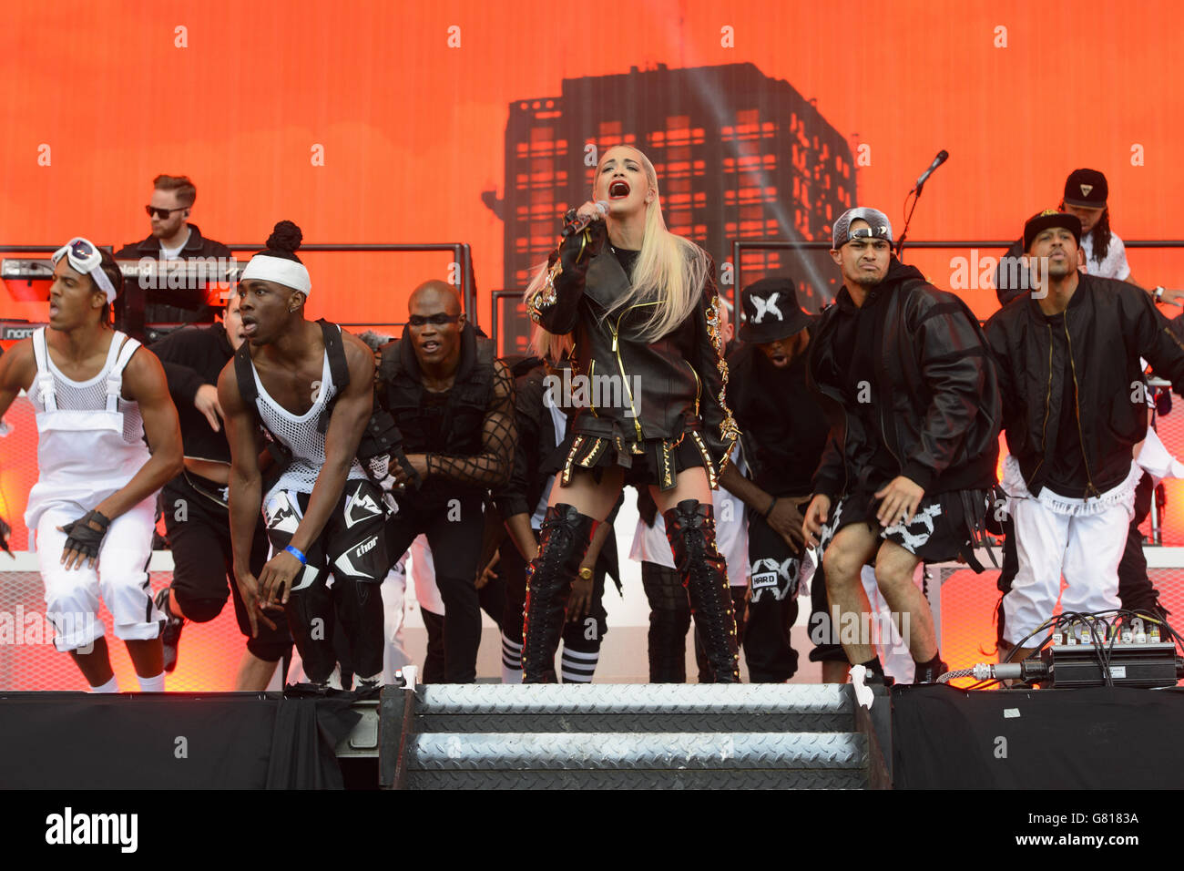Rita ora performing at the radio 1 big weekend hi-res stock photography ...