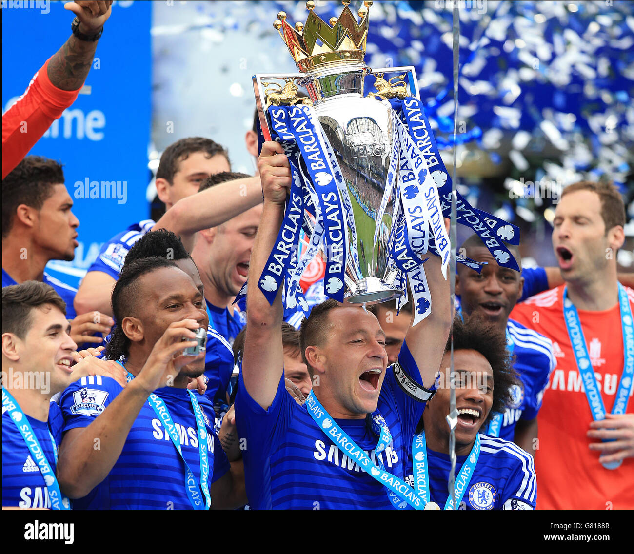 Football mid length half celebration trophy confetti streamers hi-res ...