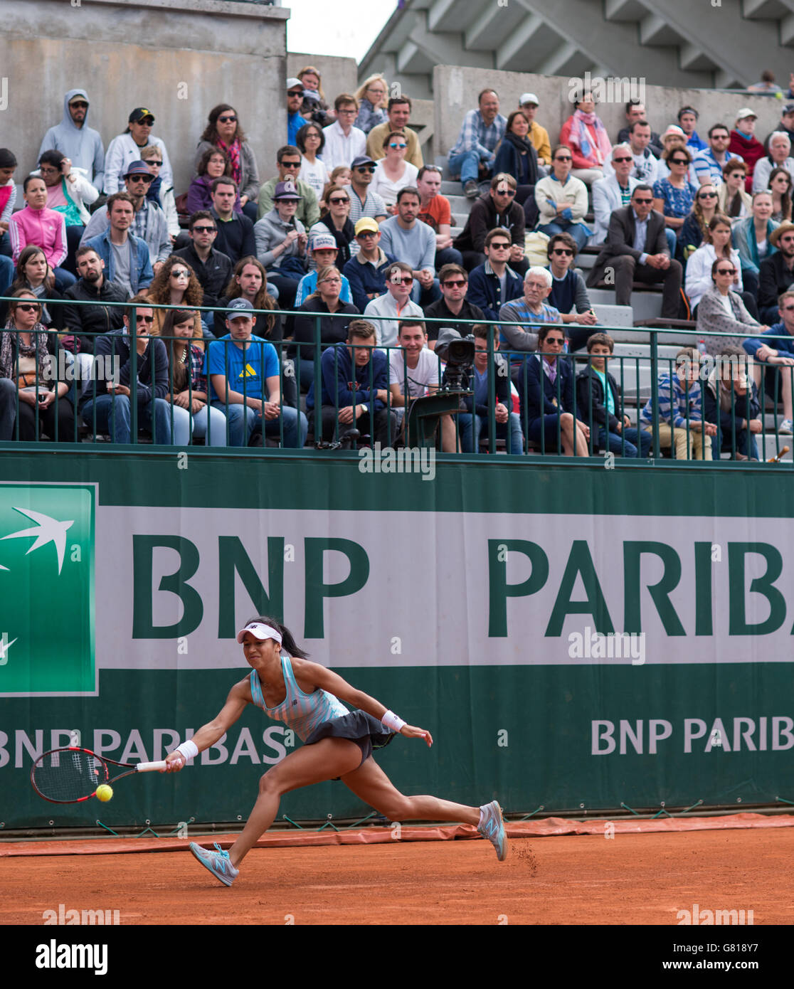Heather Watson in action during her 1st round women's singles match ...