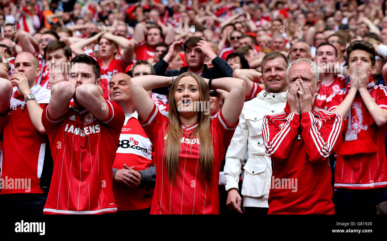 Middlesbrough fans react game hi-res stock photography and images - Alamy