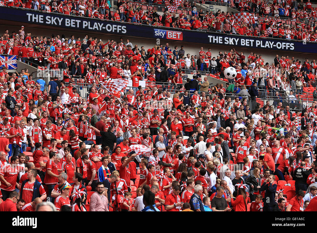 Middlesbrough supporters in the stands during the game hi-res stock ...
