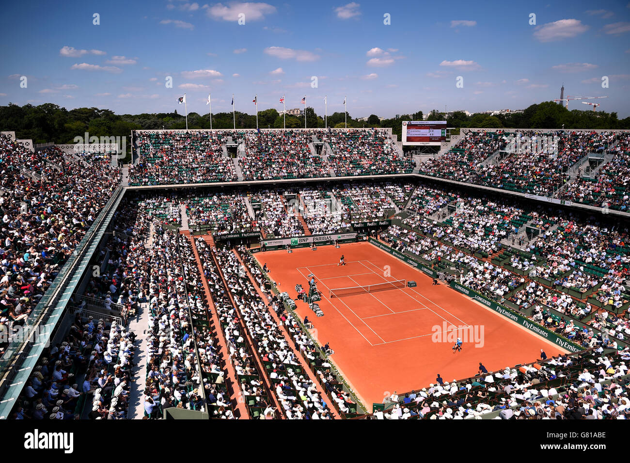 On the centre court at roland garros hi-res stock photography and ...