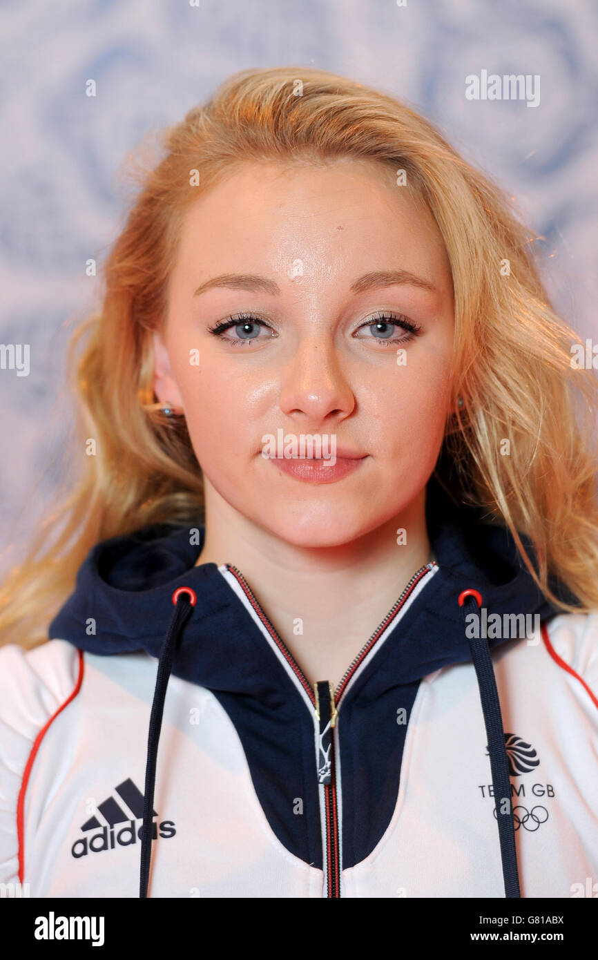 Swimmer Emma Cain during a kitting out session at the N.E.C, Birmingham ...