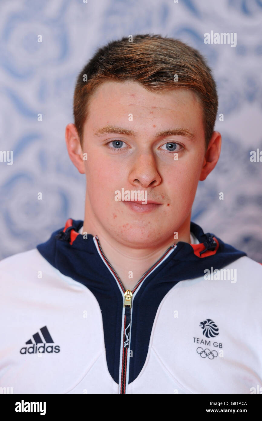 Swimmer Luke Davies during a kitting out session at the N.E.C ...