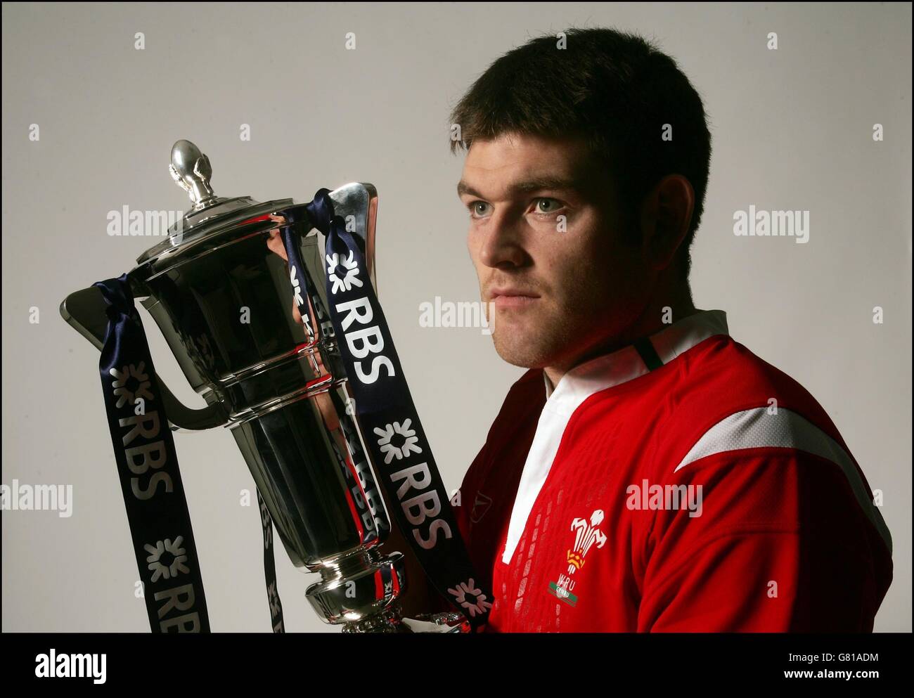 Wales captain michael owen poses with the rbs nations trophy hi-res ...
