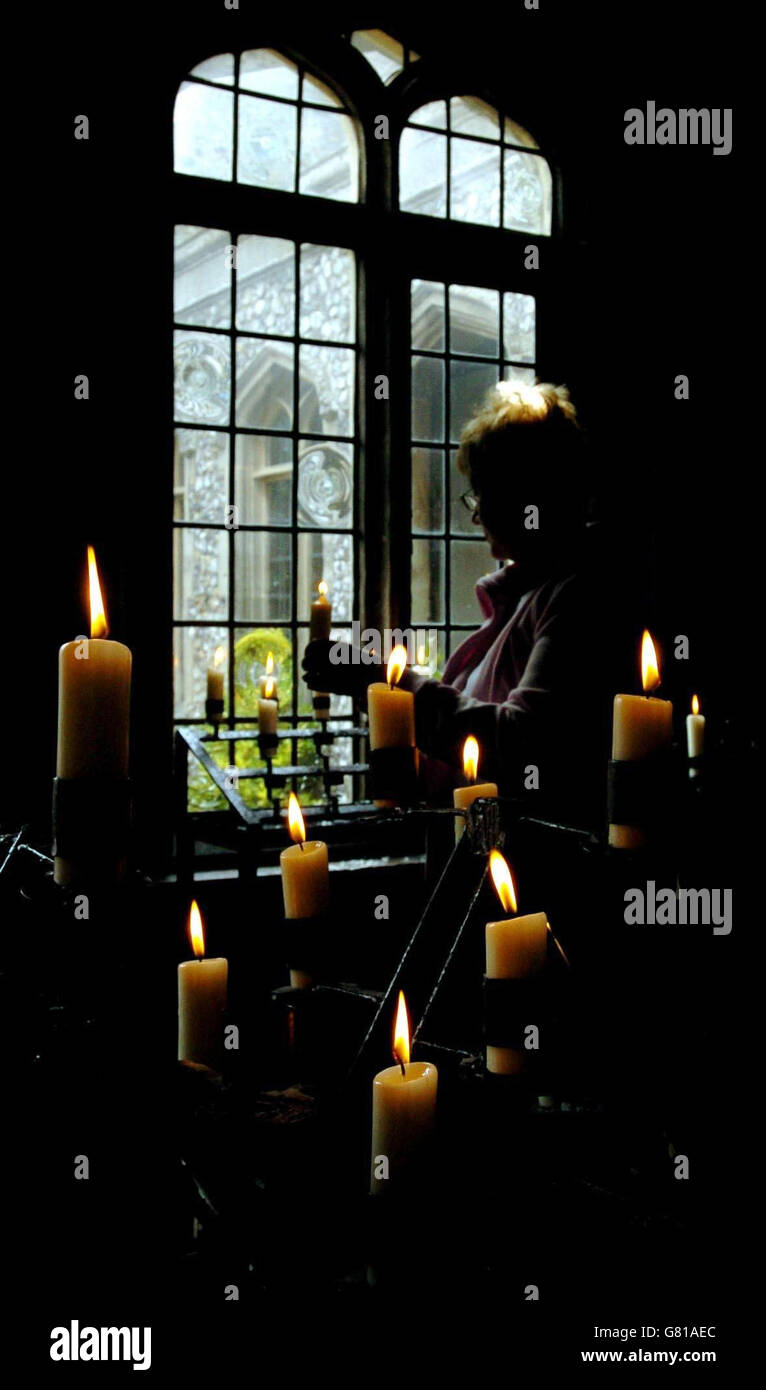 Susan Bundy from Stevenage lights a candle for the Pope in the Chapel ...