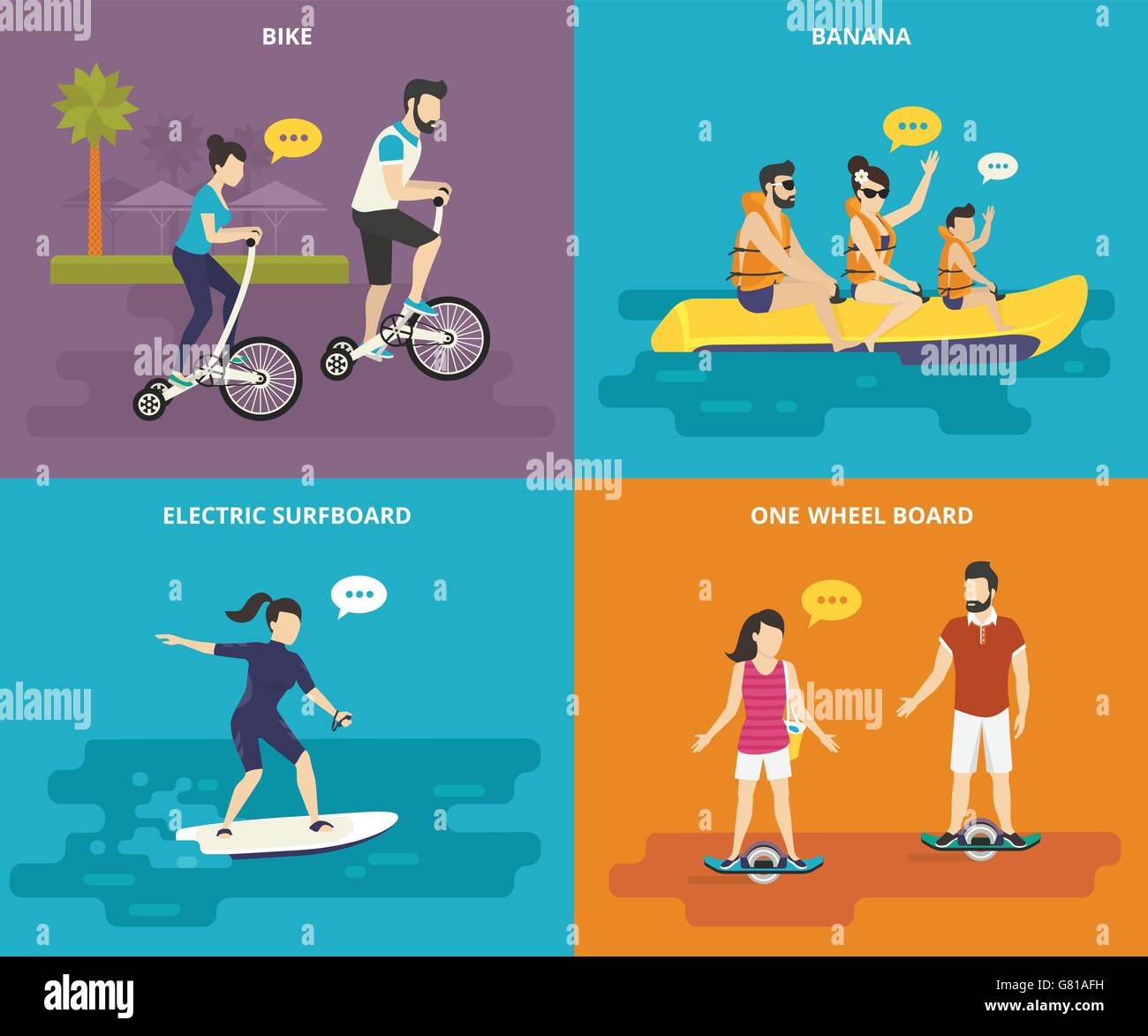 Cartoon woman surfboard hi-res stock photography and images - Alamy