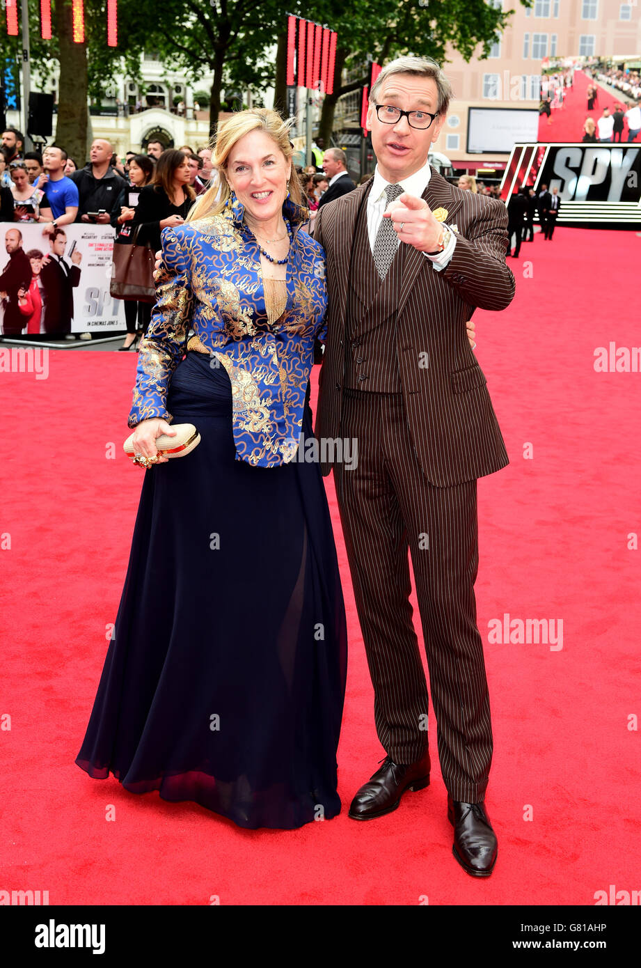 Paul Feig and Laurie Karon attending the European premiere of Spy at ...