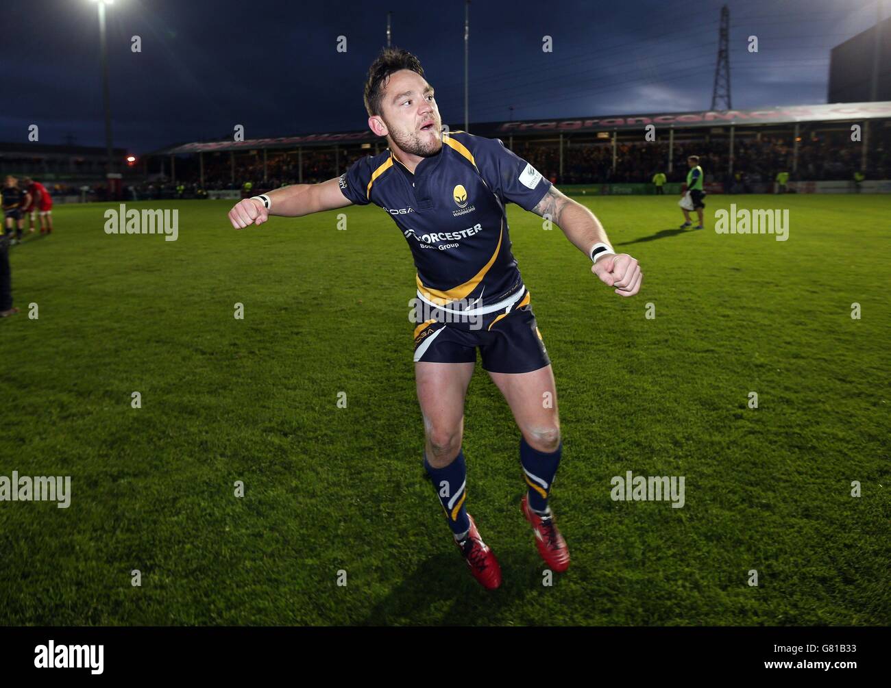 Worcester's Ryan Lamb celebrates after victory in the Play Off Final ...