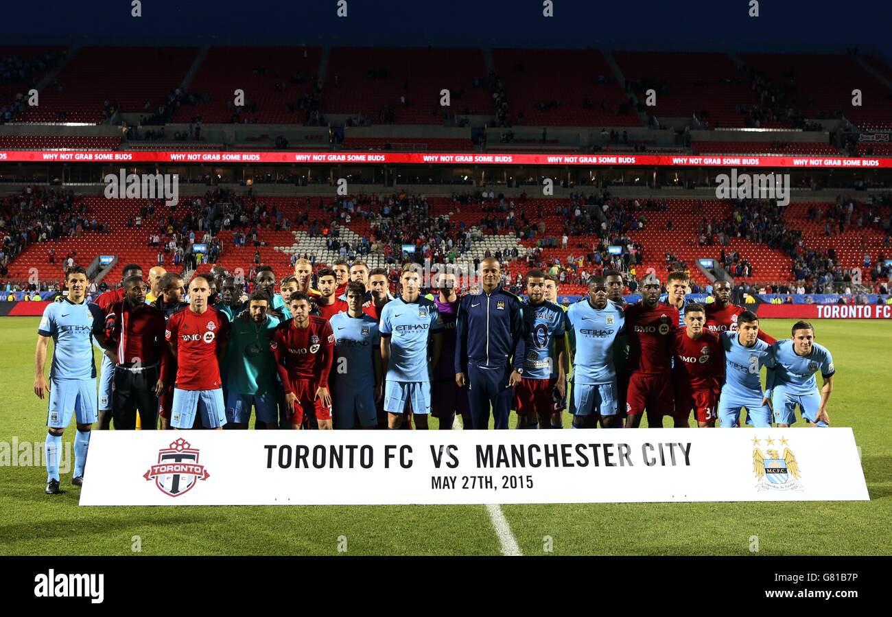 Manchester City and Toronto FC players lineup following a friendly ...